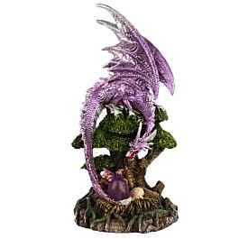 Tree Of Life Dragon Mother Led Dark Legends Dragon Figurine - Mix.co.uk