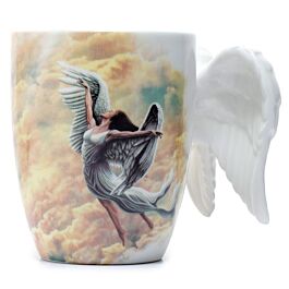 Novelty Ceramic Angel Wings Mug With Decal - Mix.co.uk