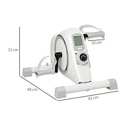 Sportnow Mini Exercise Bike, Sit Down Pedal Exerciser With 8-level ...