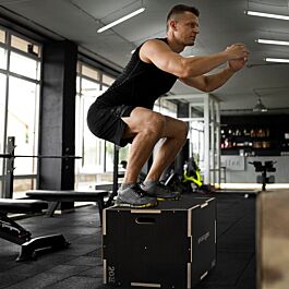 Sportnow 3-in-1 Wooden Plyo Box, Anti-slip Plyometric Jump Platform ...