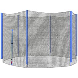 Sportnow 10ft Trampoline Net Replacement With 6 Plastic Pole Covers ...